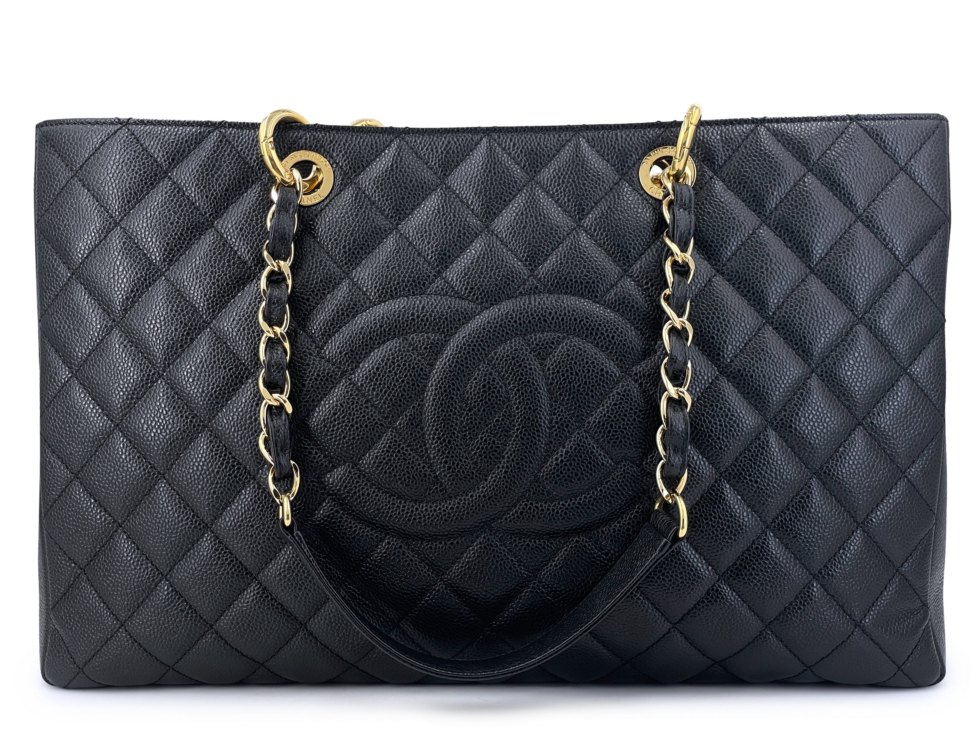 Chanel GST XL Black Caviar Tote Bag Grand Shopper GHW 83U – Boutique Patina