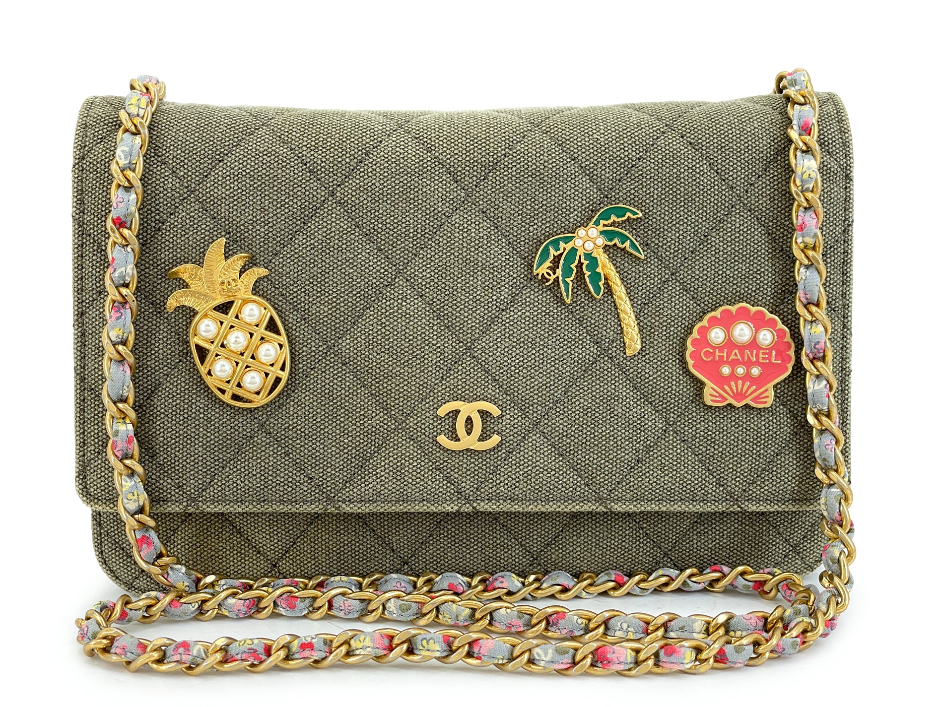 Chanel 17C Coco Cuba Khaki Wallet on Chain WOC Bag GHW WGL – Boutique ...