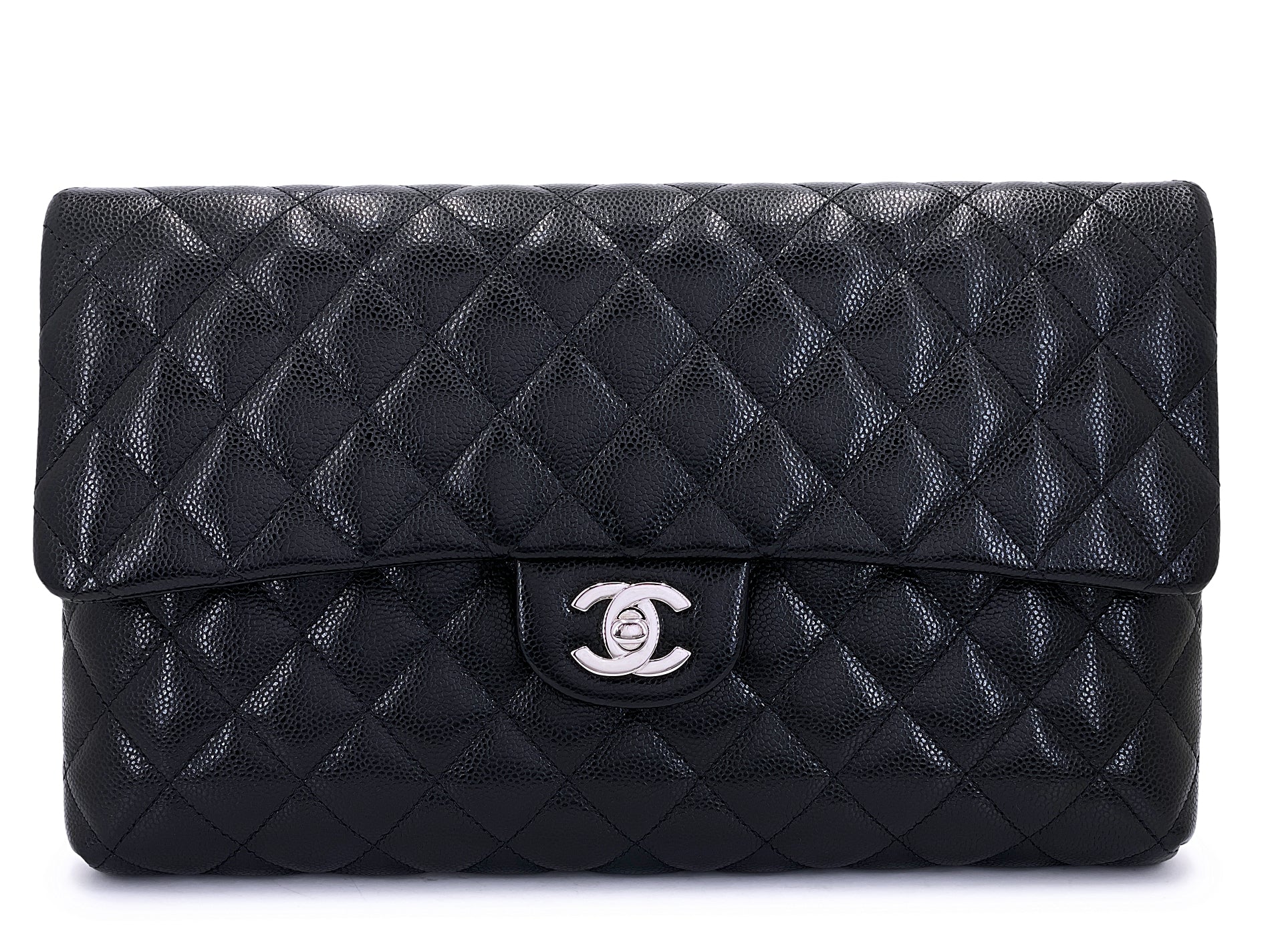 Chanel 2020 Black Caviar Timeless Flap Clutch Bag SHW DTG – Boutique Patina